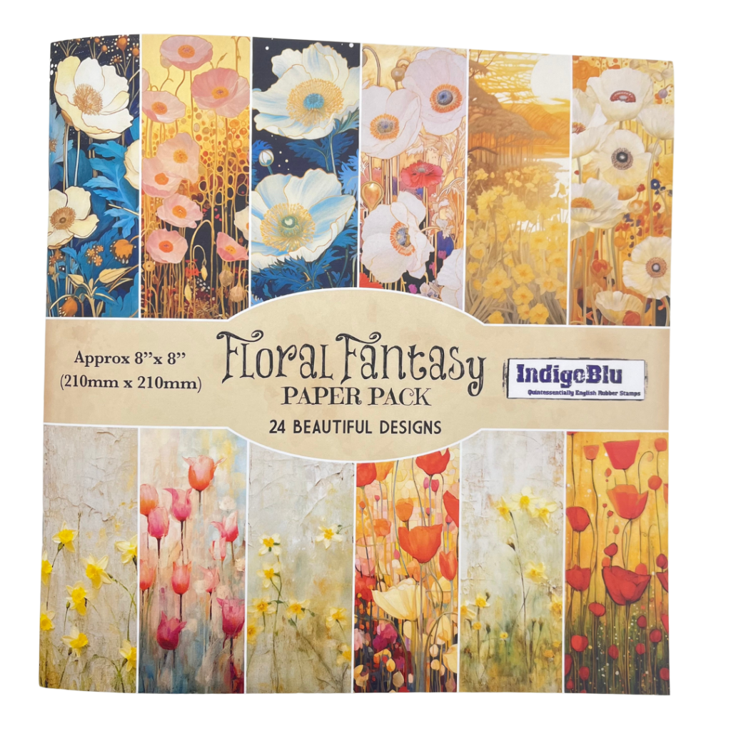 Floral Fantasy Paper Book - 8" x 8" - IndigoBlu