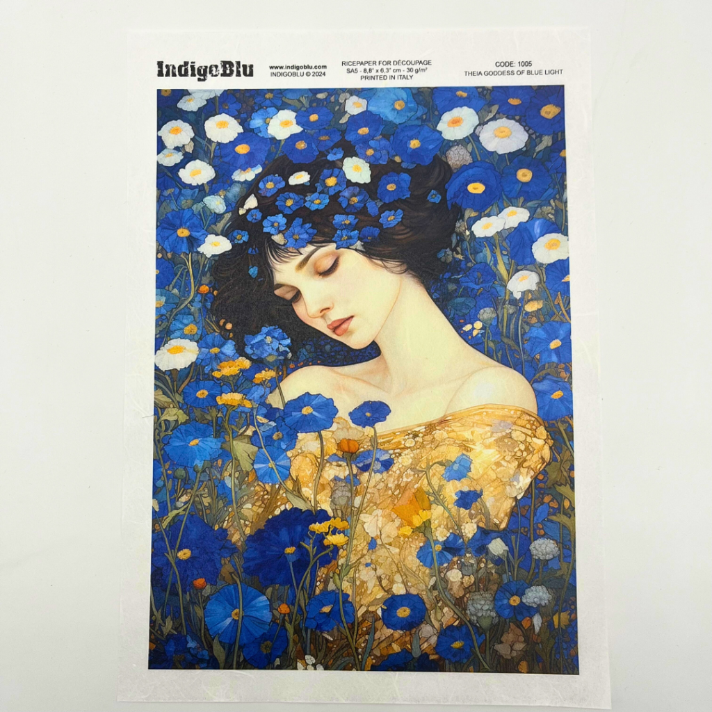 IndigoBlu Rice Paper A5 - Goddess of Blue Light - IndigoBlu