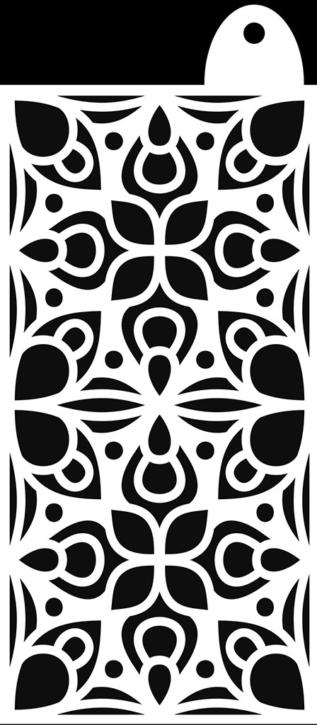 Stencil - Arts and Crafts Flower (6x3 inch) - IndigoBlu