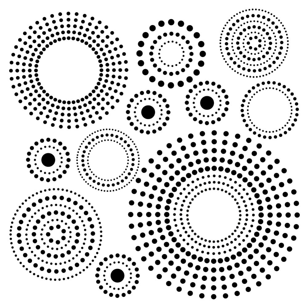 Stencil - Circle Dots (6x6 Inch) - IndigoBlu
