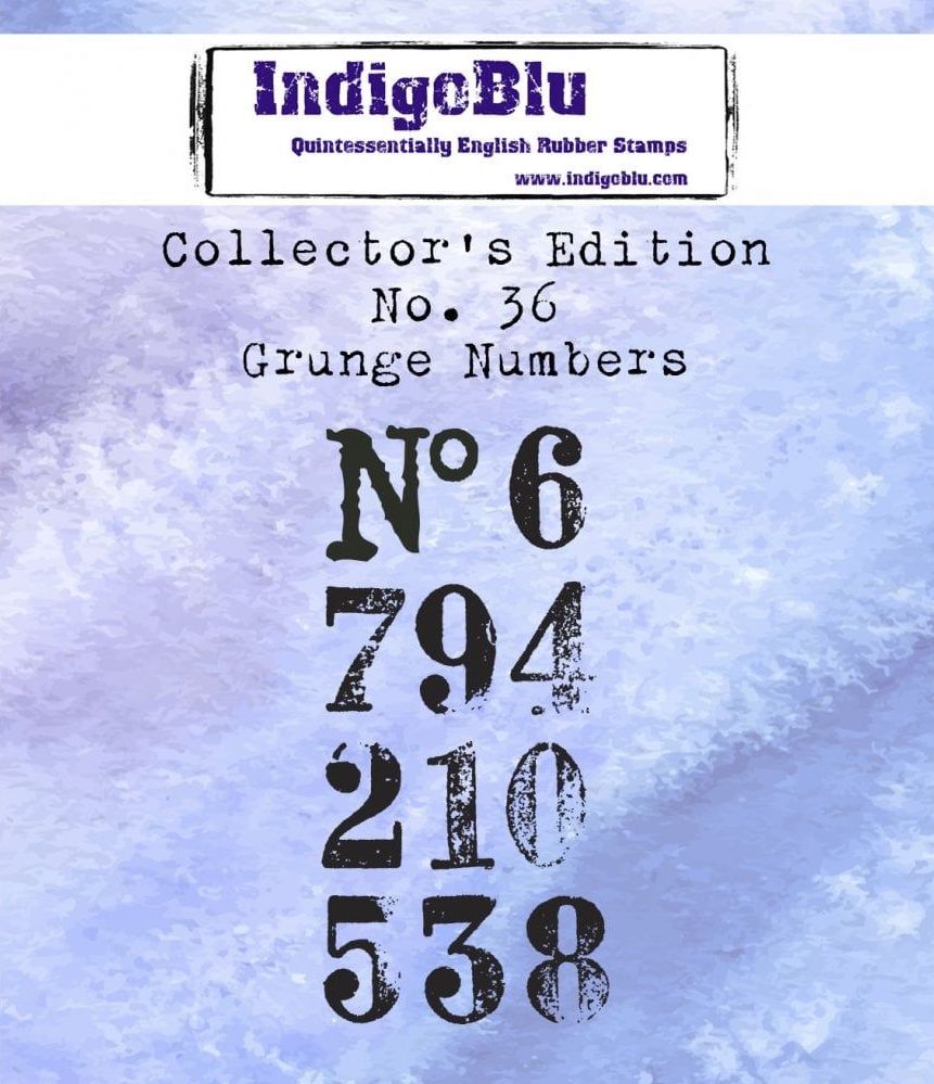 Collectors Edition - Number 36 - Grunge Numbers - IndigoBlu