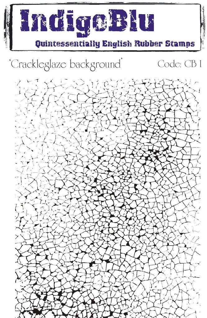 Crackleglaze Background A6 Red Rubber Stamp - IndigoBlu