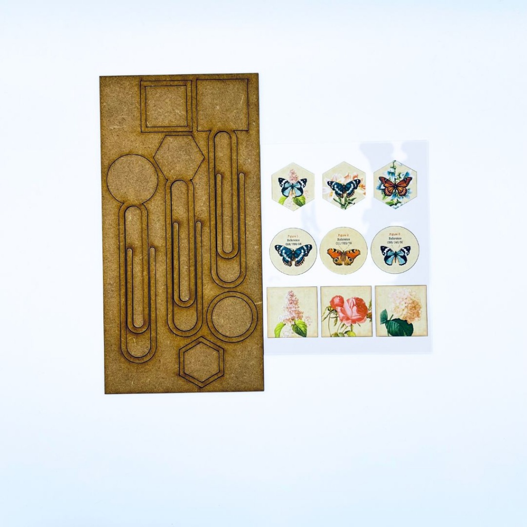 Woodology - Large Wooden Paperclip Butterfly Set - IndigoBlu