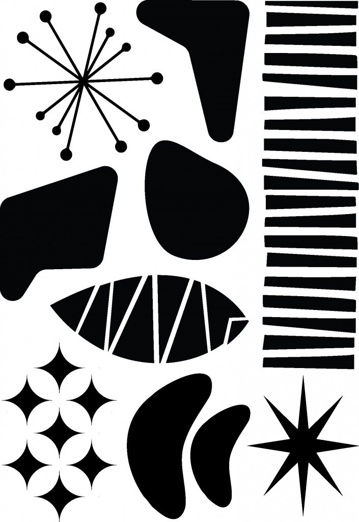 Stencil - Mid Mod (8x5 inch) - IndigoBlu