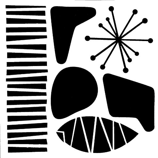 Stencil - Mid Mod Shapes (6x6 inch) - IndigoBlu