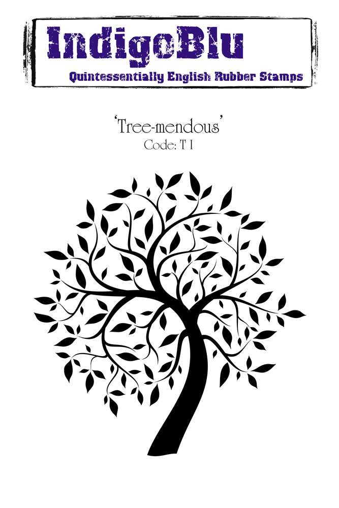 Tree-Mendous A6 Red Rubber Stamp - IndigoBlu