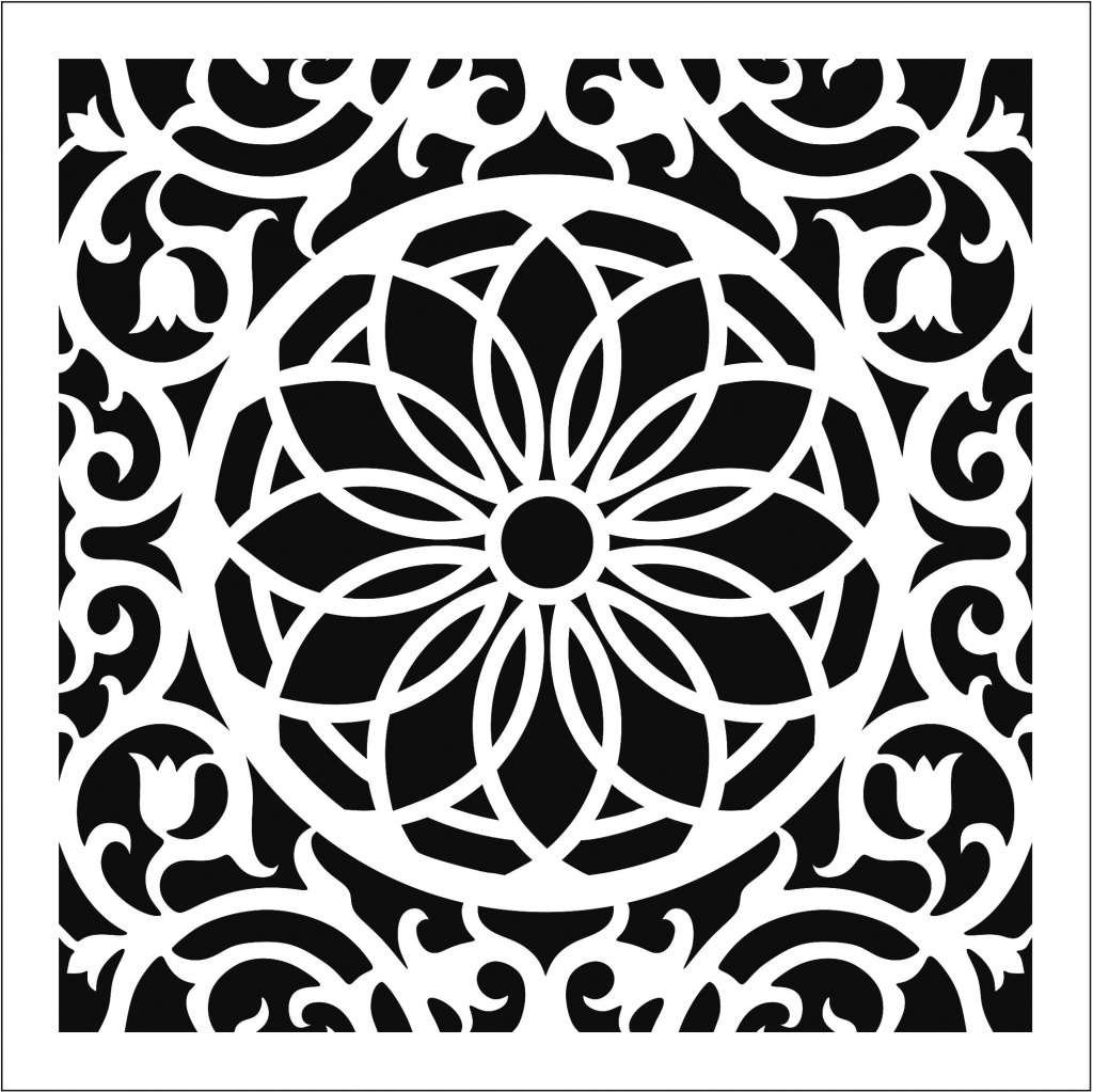 Stencil - Baroque Book Cover (6x6inch) - IndigoBlu