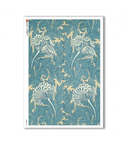 Premium Rice Paper - Pattern-0133 - 1 Design of A4 - IndigoBlu