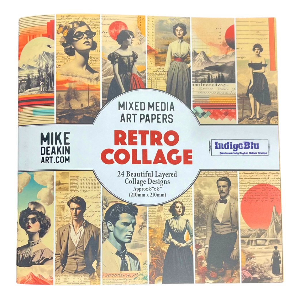 Retro Collage Paper Book - 8" x 8" - IndigoBlu